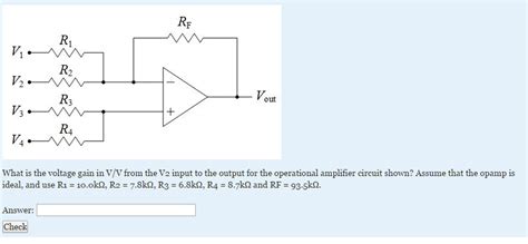 solved what is the voltage gain in v v from the v2 input