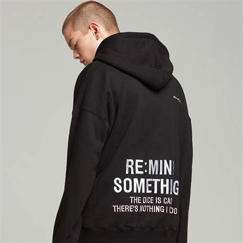 Unisex 썸씽 오버사이즈 기모 후드티 블랙 감도 깊은 취향 셀렉트샵 29cm
