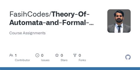 github fasihcodes theory of automata and formal languages course