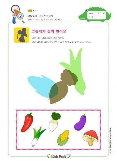 겹쳐진 그림자 2 그림자 놀이 키즈프리 우리 아이들의 생각운동장 학습 활동 그림 카드 수학