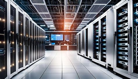 A Smart Data Server Data Center Network Server Premium AI Generated Image