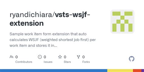 Github Ryandichiaravsts Wsjf Extension Sample Work Item Form
