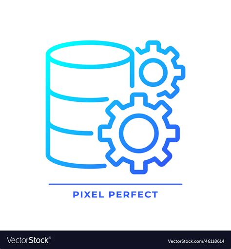 Data Settings Pixel Perfect Gradient Linear Icon Vector Image