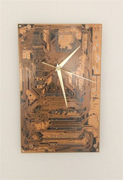 Motherboard Clock Circuit Board Clock Computer Parts Clock Etsy Clock How To Make Wall