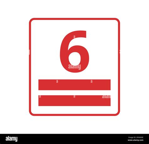 Red Stacking Height Number 6 Concept Of Packaging Stock Vector Image And Art Alamy