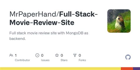 Github Mrpaperhand Full Stack Movie Review Site Full Stack Movie Review Site With Mongodb As