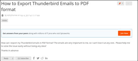 Export Thunderbird Emails Save Emails In Multiple File Formats