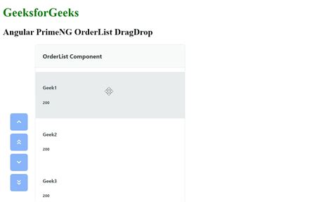 Angular PrimeNG OrderList DragDrop GeeksforGeeks