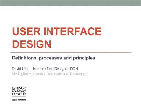 User Interface Analysis And Design Pptx