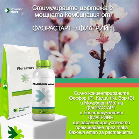 По добър цъфтеж и залагане на плодове с Florastart и Phylgreen 🍒🍇🍅 ФЛОРАСТАРТ е 100 разтворима