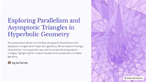 Hyperbolic Geometry Parallelism And Asymptotic Triangles Explained Studocu