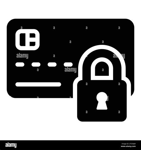 Atm Card With Padlock Secure Payment Concept Icon Credit Card Security Vector Stock Vector