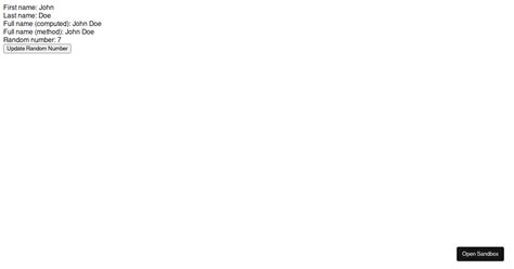 Vue Using Computed Props Vs Methods Reference Codesandbox