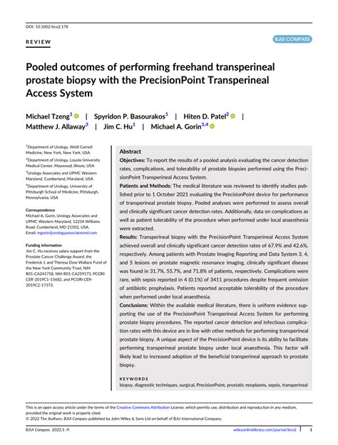Pdf Pooled Outcomes Of Performing Freehand Transperineal Prostate Biopsy With The