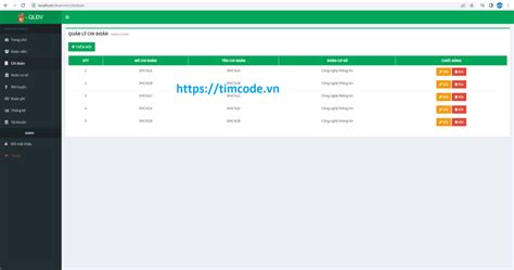 Code website quản lý đoàn viên bằng PHP Codeigniter