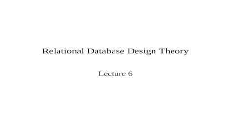ppt relational database design theory dokumen tips