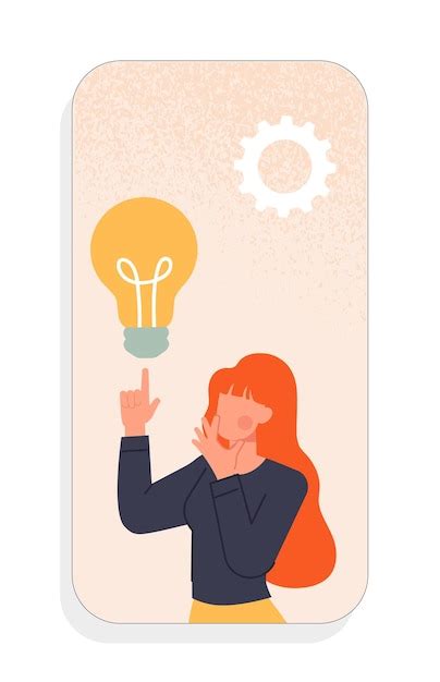 premium vector mobile app development concept woman with lightbulb it specialist and