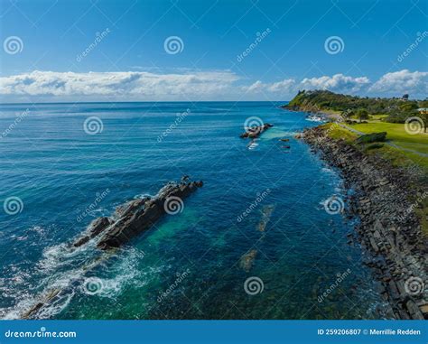 Cumulus Clouds and the Ocean on a Beautiful Spring Day Stock Image ...