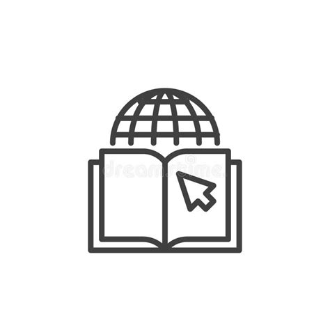 Web Based Learning Line Icon Stock Vector Illustration Of Clipart Outline 300506204