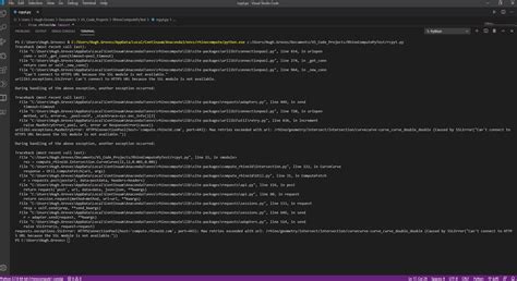 SSL Error When Run In Terminal But Not When Run Via Anaconda Prompt Issue Microsoft