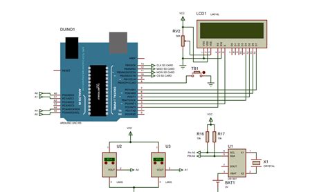 project arduino data logger 2 sensor suhu