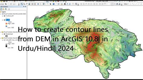creating stunning contour maps from dem data in arcgis 10 8 howto gis gistutorial contour