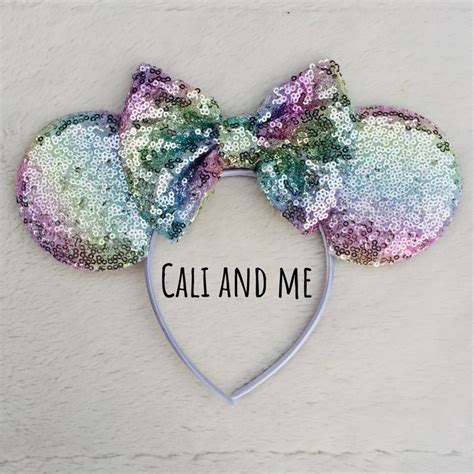 Pastel Rainbow Mickey Ears Rainbow Mickey Ears Rainbow Etsy