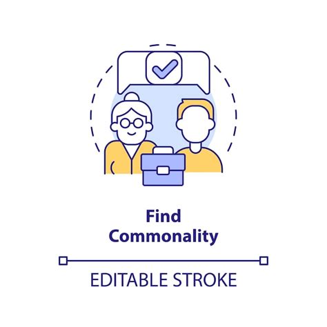 Premium Vector Find Commonality Concept Icon