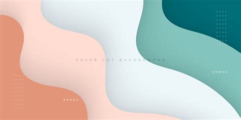 Trendy Premium Colorful Wavy Abstract Background With Gradient Greenwhite And Brown Soft Color