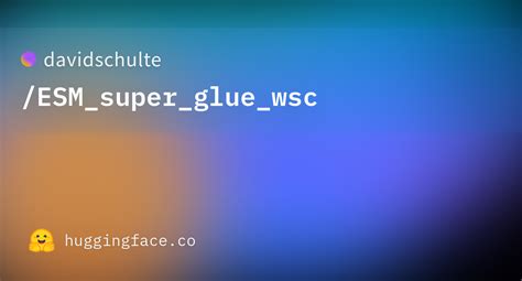 Davidschulte ESM Super Glue Wsc Hugging Face