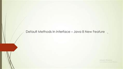 Default Method In Interface Java 8 Youtube