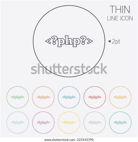 Php Sign Icon Programming Language Symbol Stock Vector Royalty Free Shutterstock