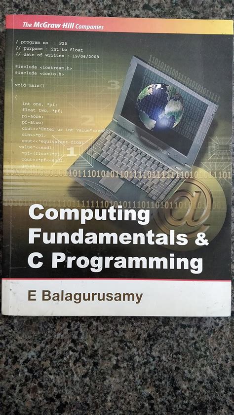 Computing Fundamentals C Programming E Balagurusamy Amazon In Books