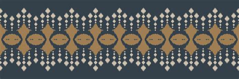 Ikat Border Tribal Chevron Seamless Pattern Ethnic Geometric Ikkat