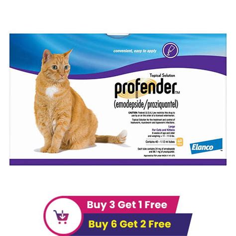 Profender Small Cats And Kittens 035 Ml 22 55 Lbs 6 Doses 2 Free