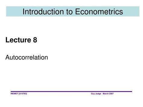 PPT Introduction To Econometrics PowerPoint Presentation Free Download ID