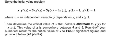 solved solve the initial value problem xy x 3xy x