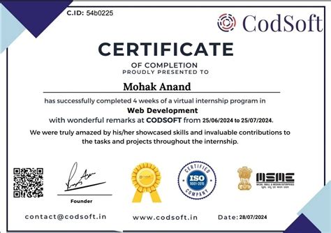 Mohak Anand On Linkedin Webdevelopment Codsoft Internship