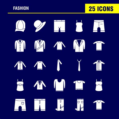 Fashion Solid Glyph Icons Set For Infographics Mobile Uxui Kit And