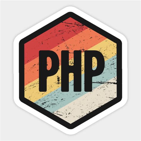 Retro Php Programming Icon Php Sticker Teepublic