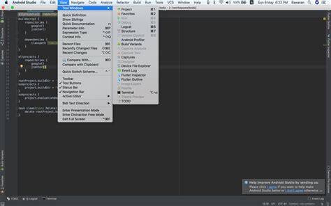 Gradle Window In Missing In Android Studio For My Flutter Project Stack Overflow