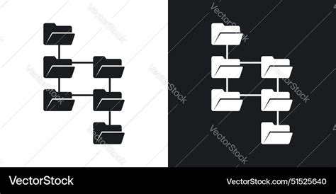 Folder Tree Icon Royalty Free Vector Image Vectorstock