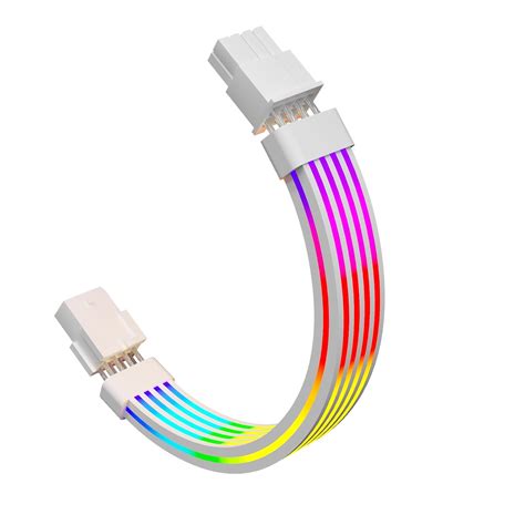 Sirlyr 8 Pin Rgb Gpu Cable Rgb Psu Cables Extension Addressable 5v3pin Argb Pc Case Decor For
