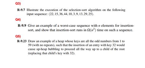 solved r 9 7 illustrate the execution of the selection sort