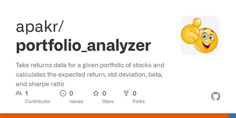 Github Apakrportfolioanalyzer Take Returns Data For A Given