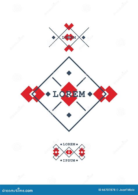 bohemian style elements with geometric shapes for modern vector