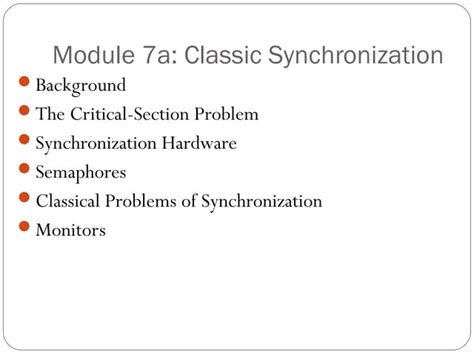 Process Synchronization In Operating Systems Pptx Operating Systems