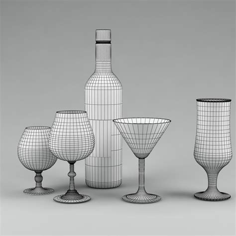 Glasses Objects 3d Model