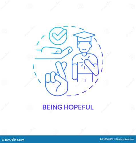 Being Hopeful Blue Gradient Concept Icon Stock Vector Illustration Of