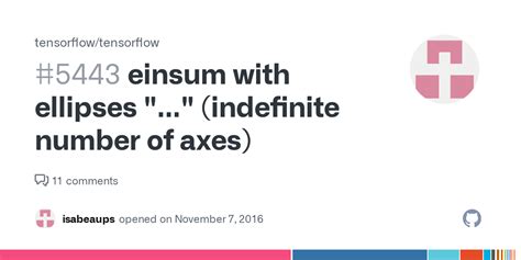 Einsum With Ellipses Indefinite Number Of Axes · Issue 5443 · Tensorflowtensorflow